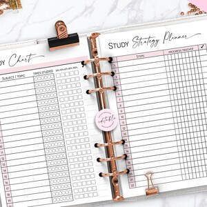 Study Chart and Study Strategy Planner, Student Study Planner, Student ...