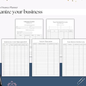 Small Business Finance Planner Printable, Small Business Finance ...