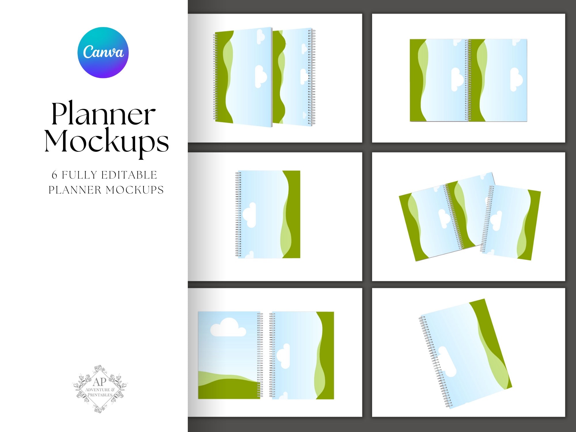 Planner Canva Mockup, Canva Planner Mockup, Planner Mockup Canva ...
