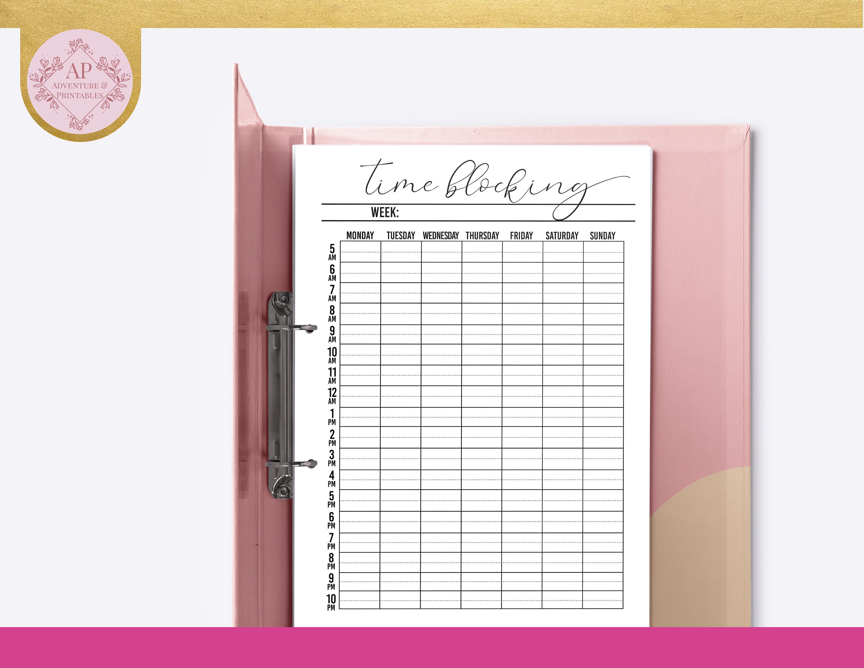 Time Blocking Planner Student Time Blocking Studying Time - Etsy