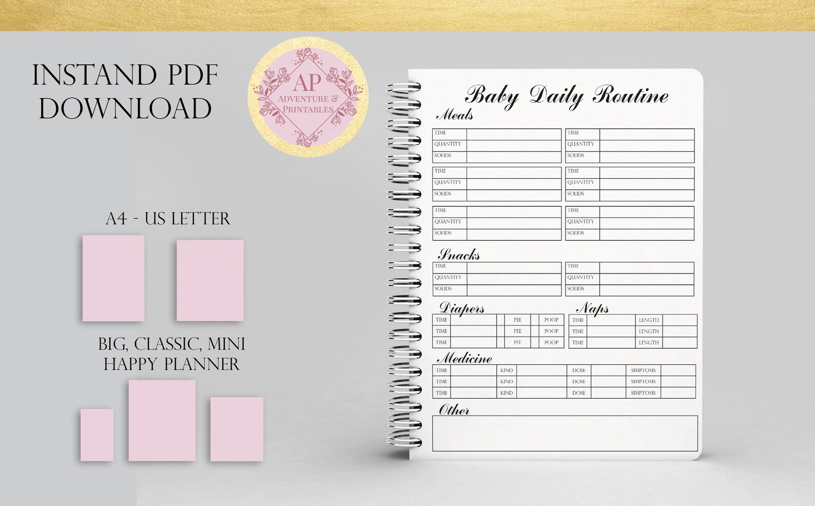 Baby Daily Routine Planner, Baby Eating Schedule, Baby Sleeping ...