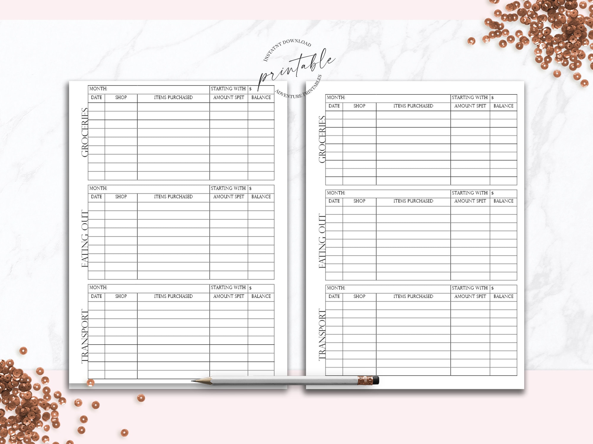 Cash Budget Envelope System Tracker, Printable Cash Envelope, Monthly ...