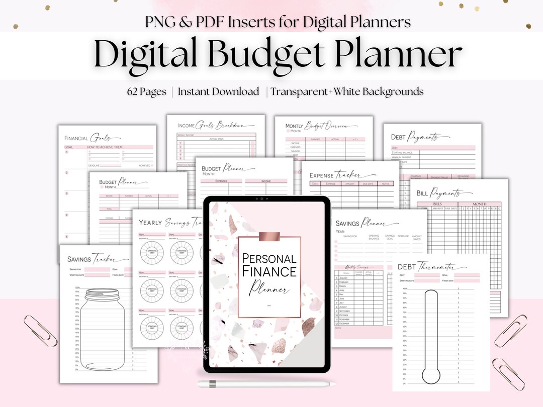 Budget Digital Planner Template, Finance Digital Planner Template ...