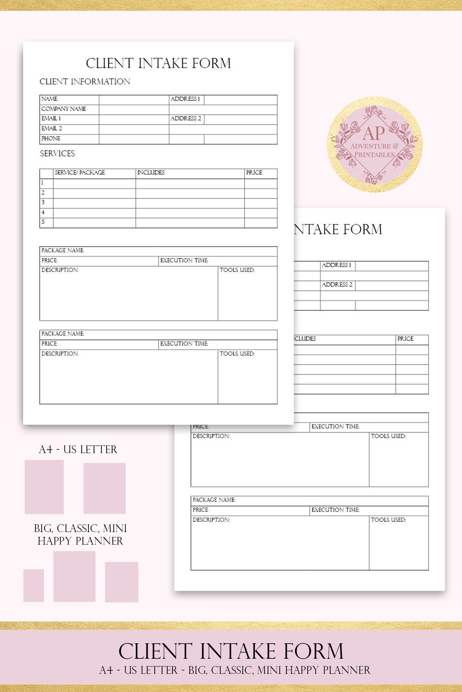 Client Intake Form, New Client Information Form, Virtual Assistant Form ...