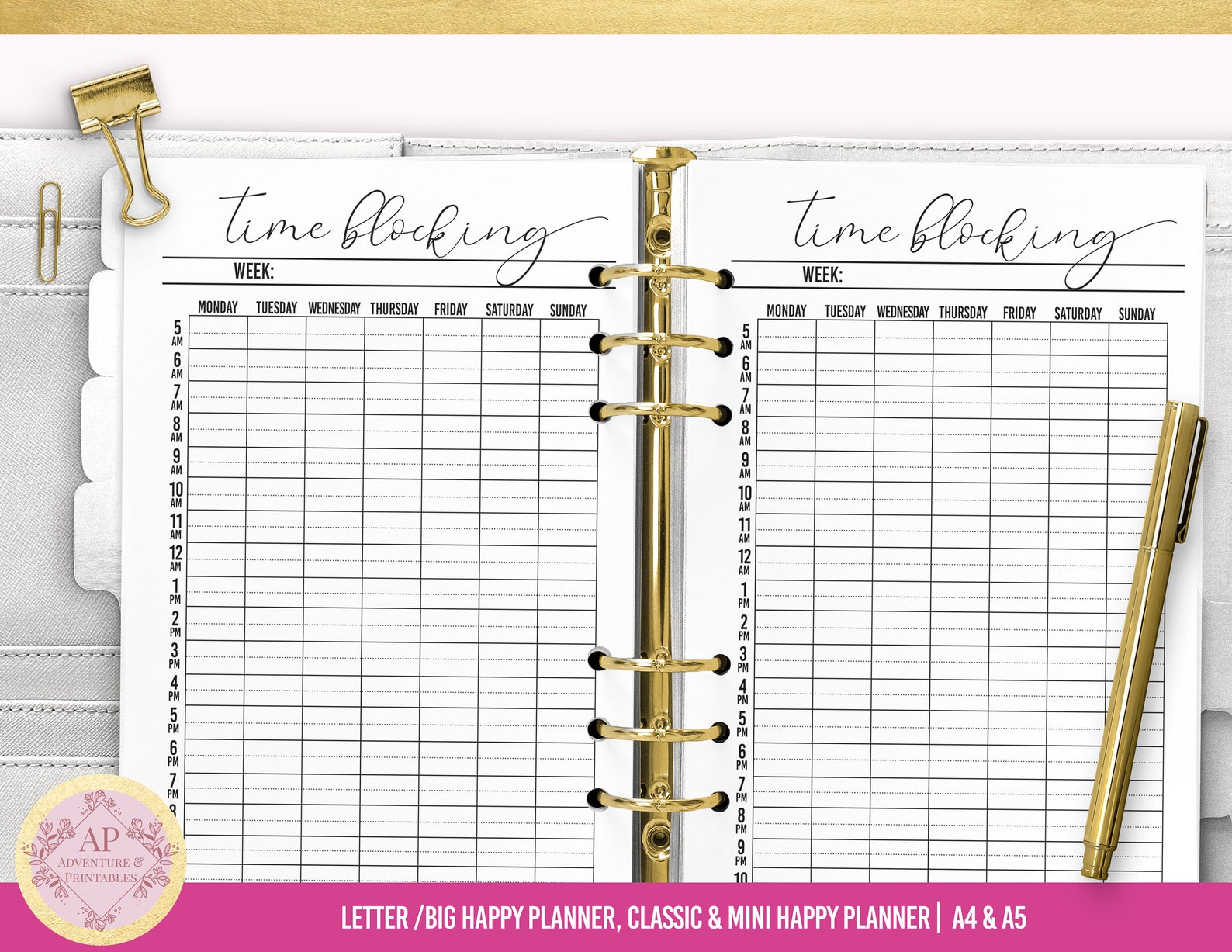 Time Blocking Planner Student Time Blocking Studying Time - Etsy