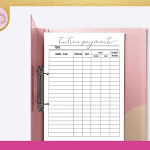 Student Finance Planner, Student Planner, Student Money Management - Etsy