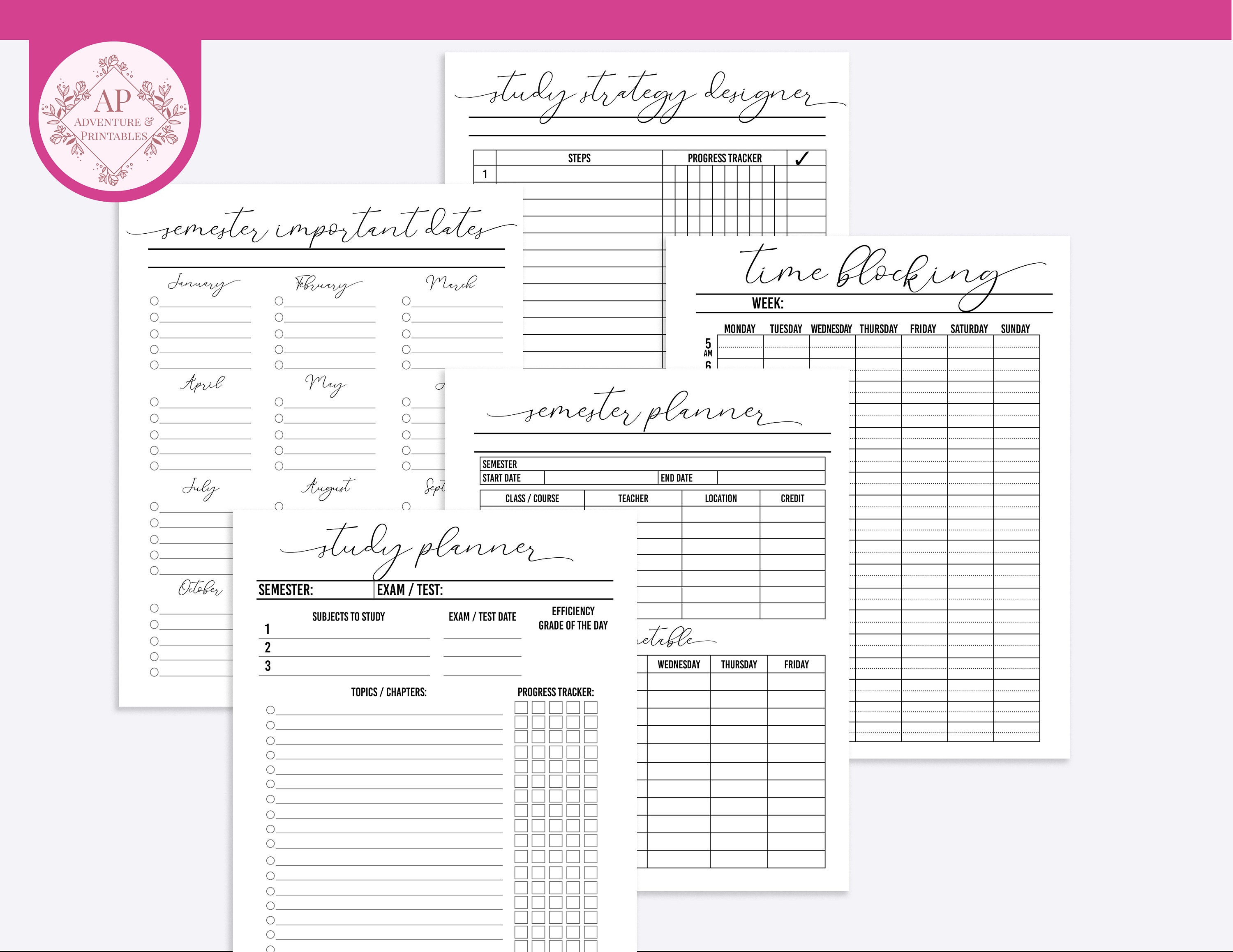 Student Exam Prep Kit Student Study Planner Learning - Etsy