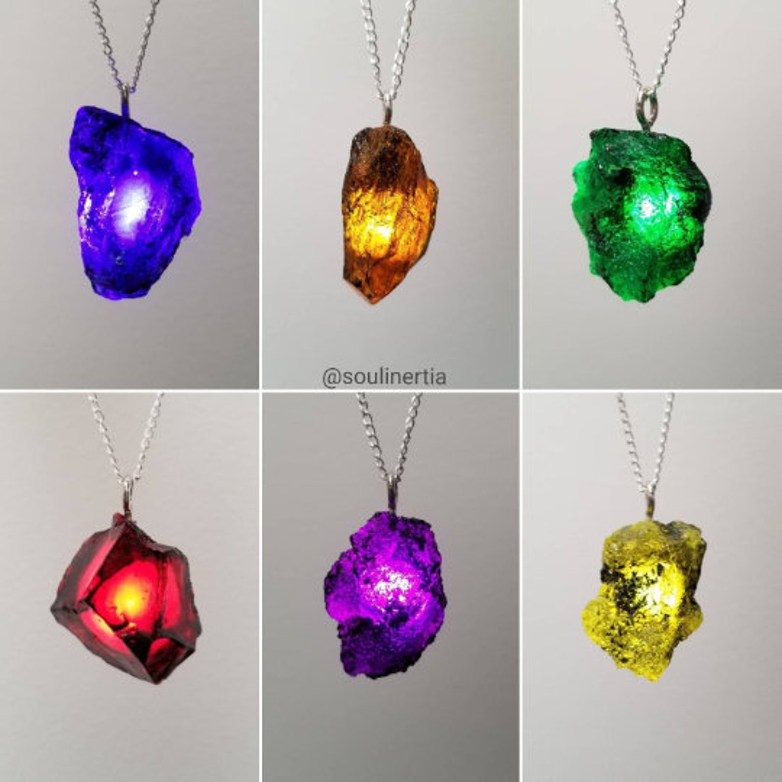 Purple Power Stone Pendant Necklace Raw Infinity Stones - Etsy