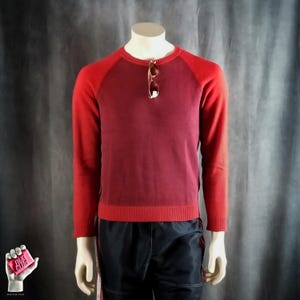 Tyler Durden Brad Pitt Fight Club Rare Red Color Block Raglan Sweater ...