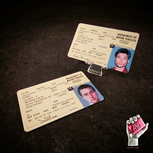 Tyler Durden and Narrator Drivers License Prop Replicas From Fight Club ...