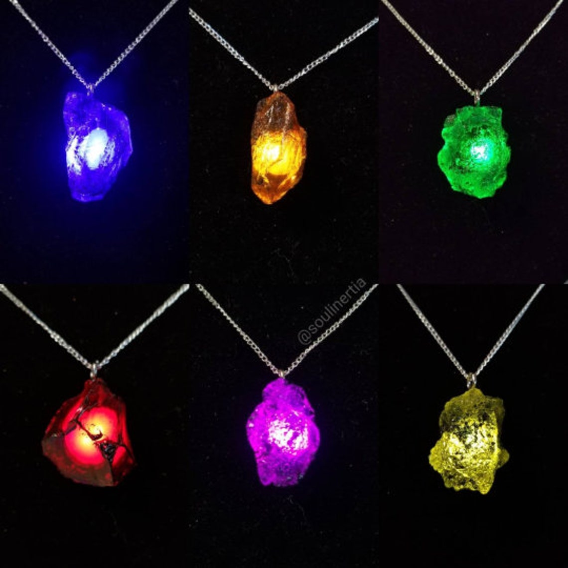 Purple Power Stone Pendant Necklace - Raw Infinity Stones INDIVIDUAL ...