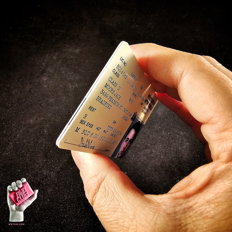 Tyler Durden and Narrator Drivers License Prop Replicas From Fight Club ...