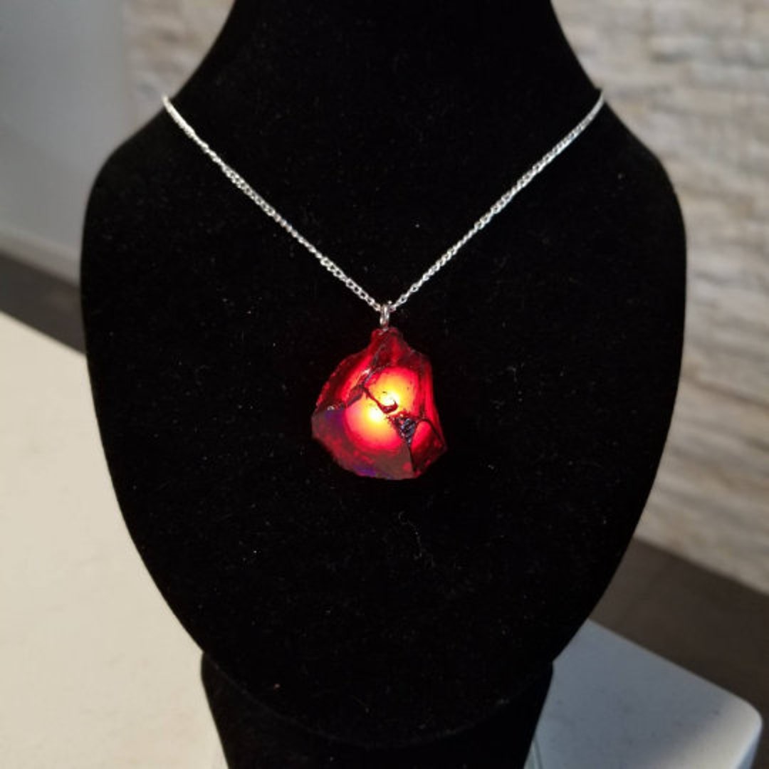 Red Reality Stone Pendant Necklace Raw Infinity Stones INDIVIDUAL ...