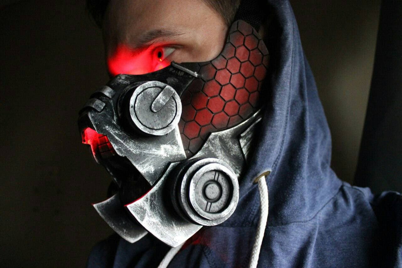 Máscara facial Cyberpunk | Etsy