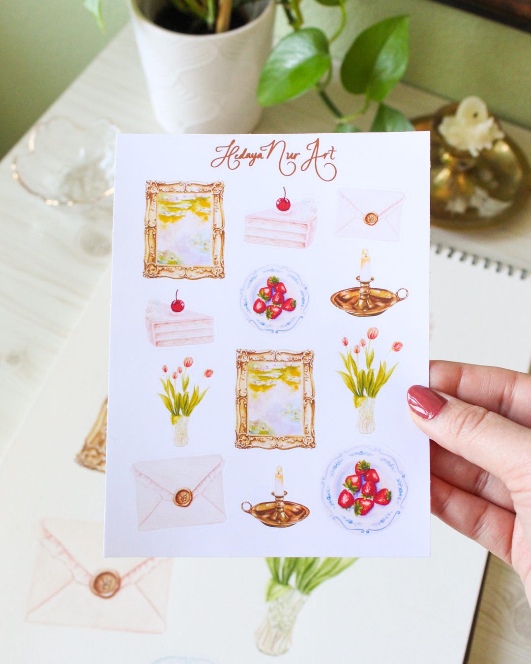 Watercolor Sticker Sheet - Etsy