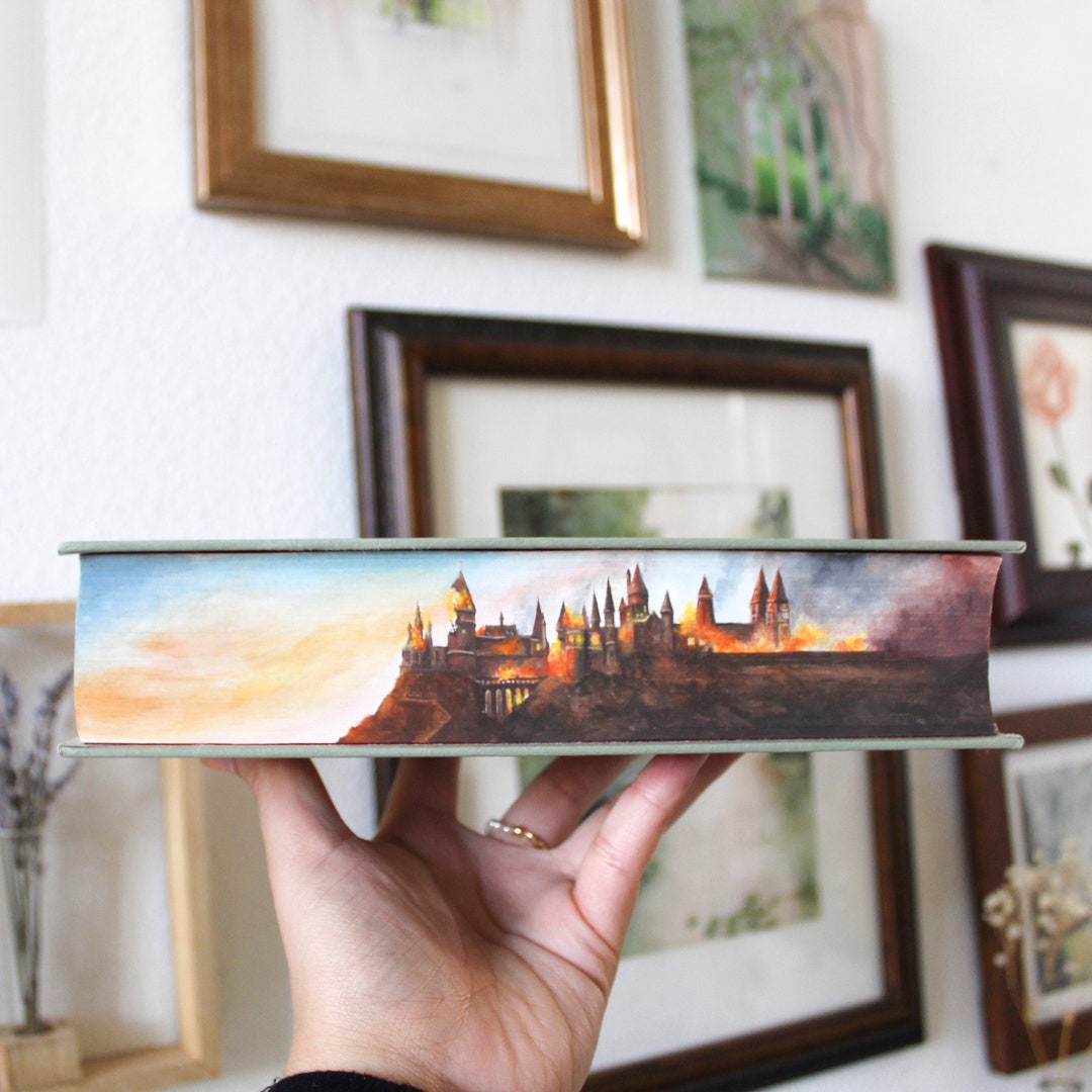Harry Potter and the Deathly Hallows Fore Edge Painting - Etsy