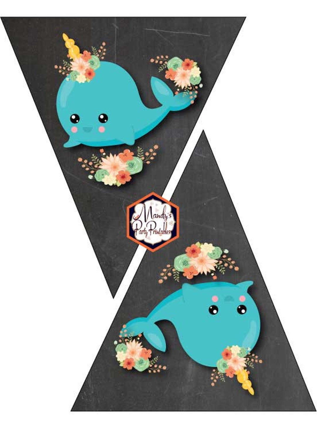Narwhal Birthday Party Signbanner Narwhal Birthday Party Favors INSTANT ...