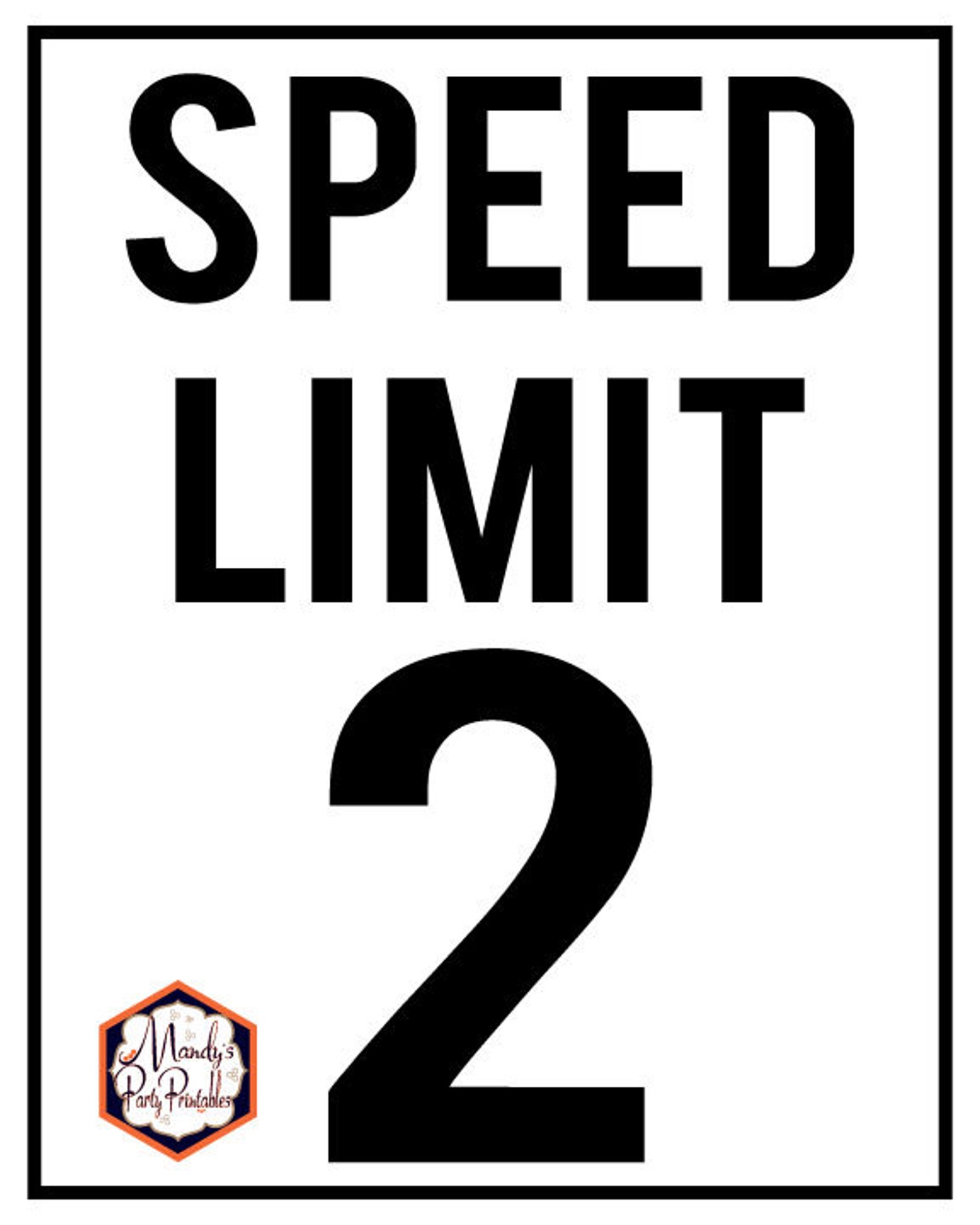 Speed Limit Birthday Sign | Get Numbers 1, 2, 3, 4 | Construction Party ...