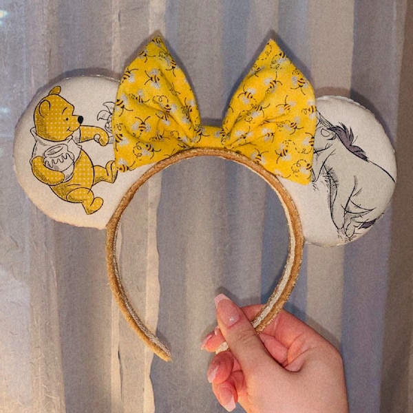 Winnie the Pooh in Mickey Ears Svg - Etsy