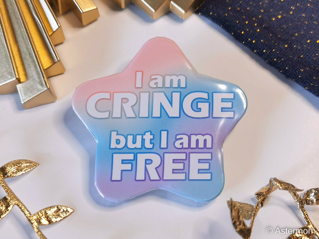 Cringe but Free Star Button - Etsy
