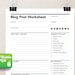 Blog Planner Worksheet Blog Worksheet Blogger Blog Plan - Etsy