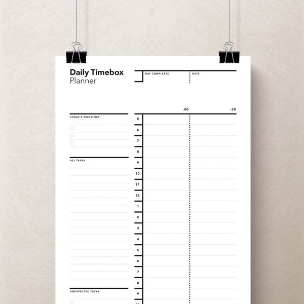 Timebox template - Etsy Schweiz