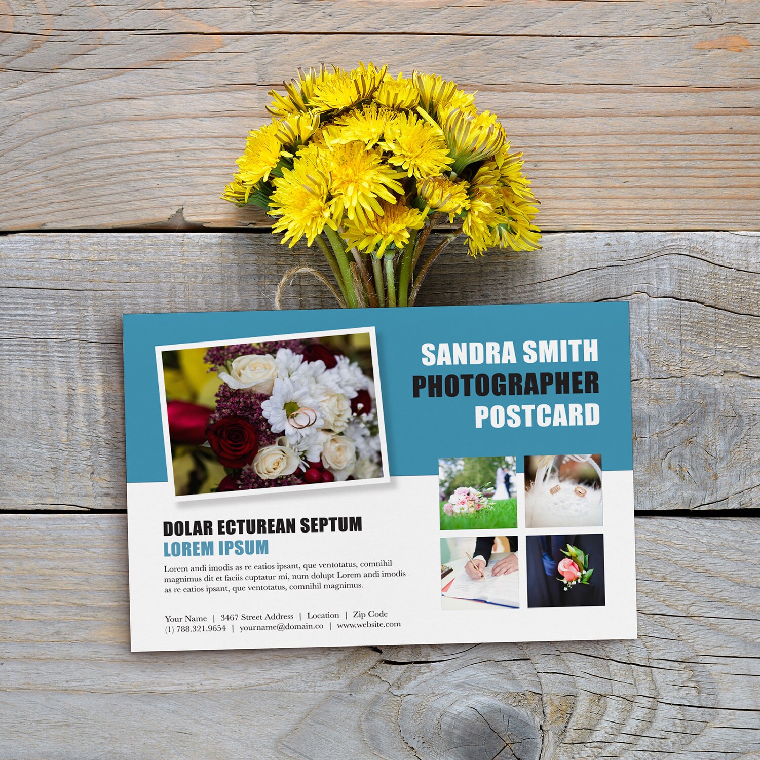 Printable Postcard Template, MS Word Template, Photo Card Marketing Kit ...