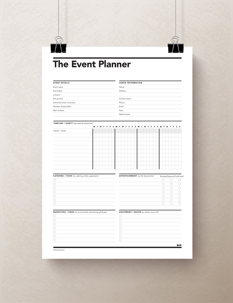 Event Planner Printable, Party Planner, Event Organizer, Birthday ...