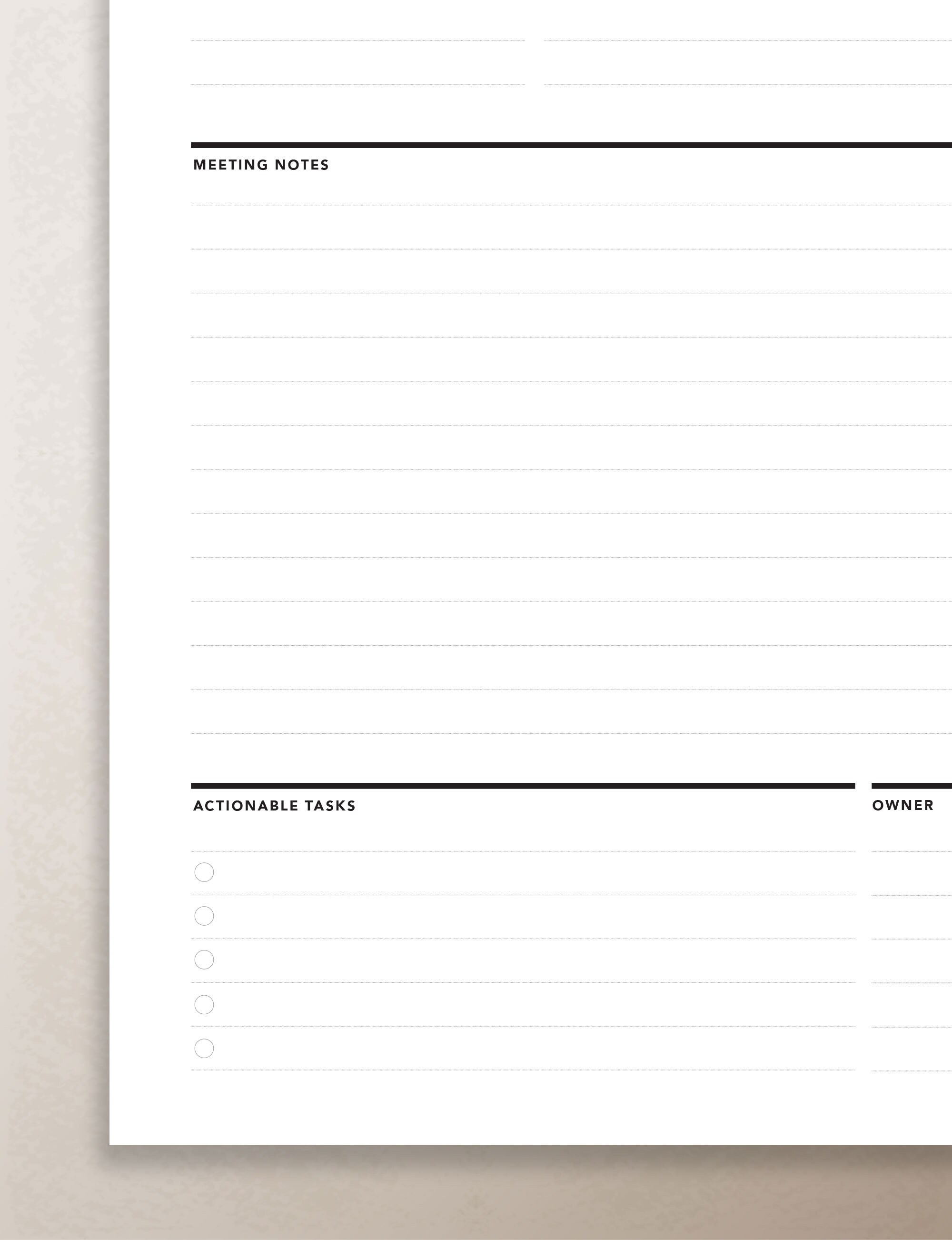 Meeting Notes Planner, Printable Meeting Planner, Meeting Notes ...