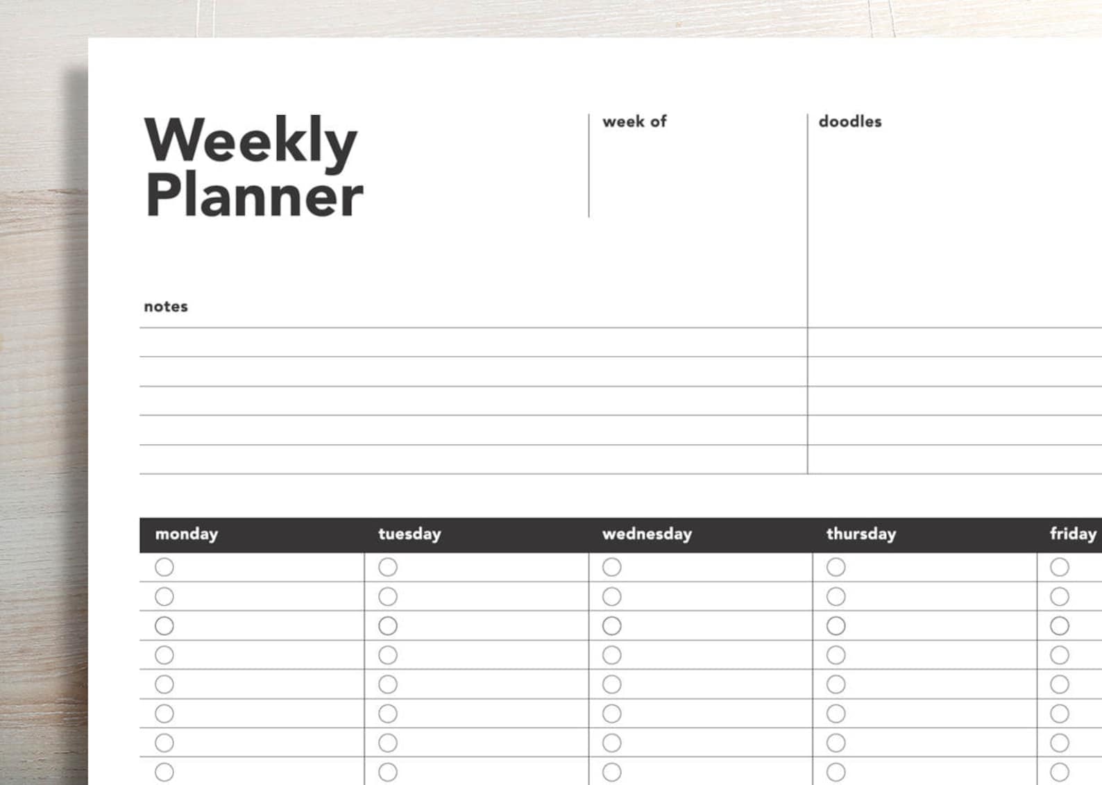 Printable Weekly Planner, Weekly Agenda Planner, Printable to Do List ...