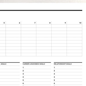 Level 10 Life Planner, Life Goals Tracker, Goal Planner Printable, Life ...