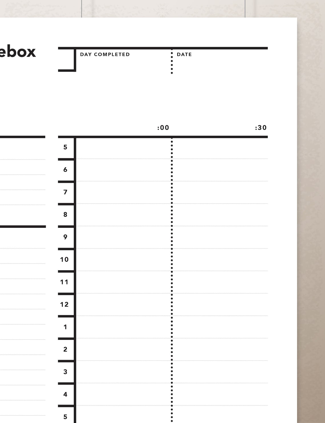 Time Box Planner, Time Boxing Planners, Daily Time Blocking Planner ...