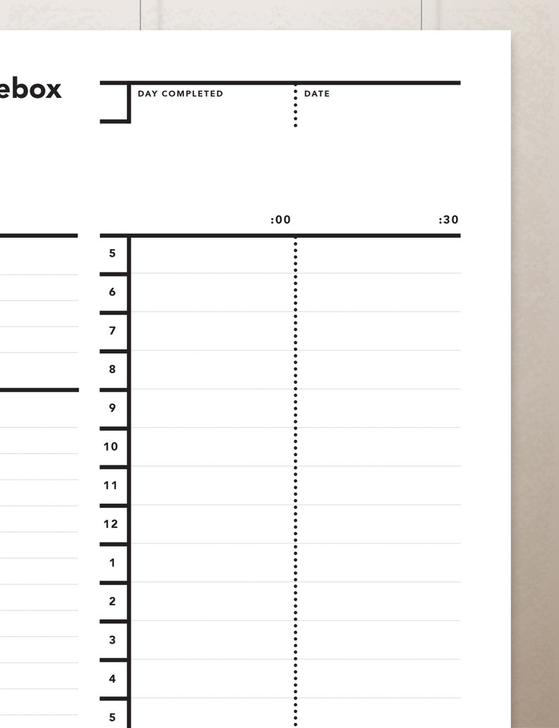 Time Box Planner, Time Boxing Planners, Daily Time Blocking Planner ...