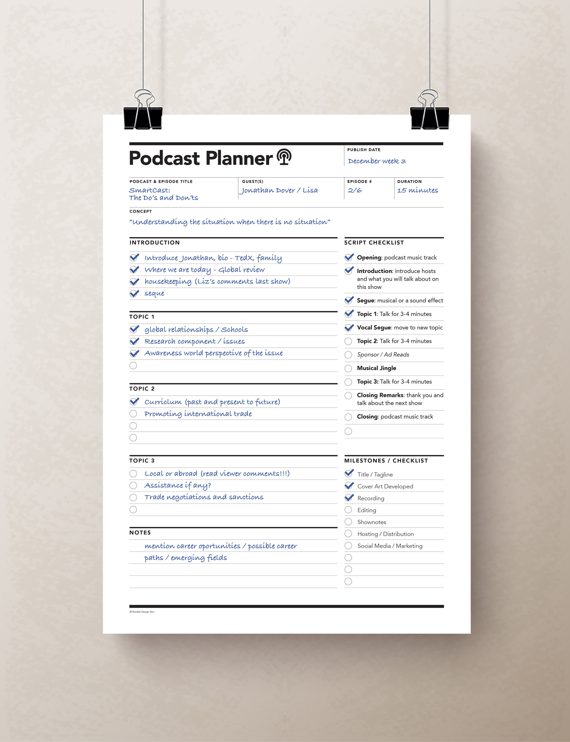 Podcast Planner Worksheet, Podcast Worksheet, Pod Cast, Podcast Plan ...