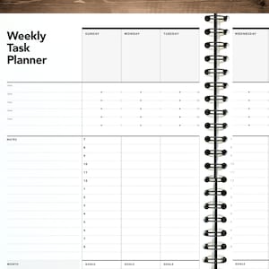 Weekly Task Planner, Weekly Agenda, Week Planner, Printable Weekly ...