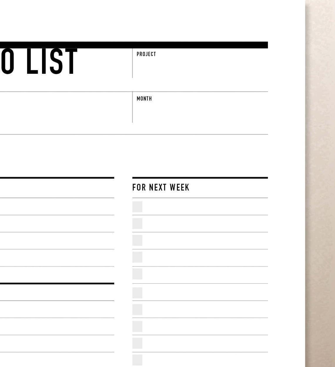 Printable Weekly to Do List, Week Agenda Planner, Printable to Do List ...