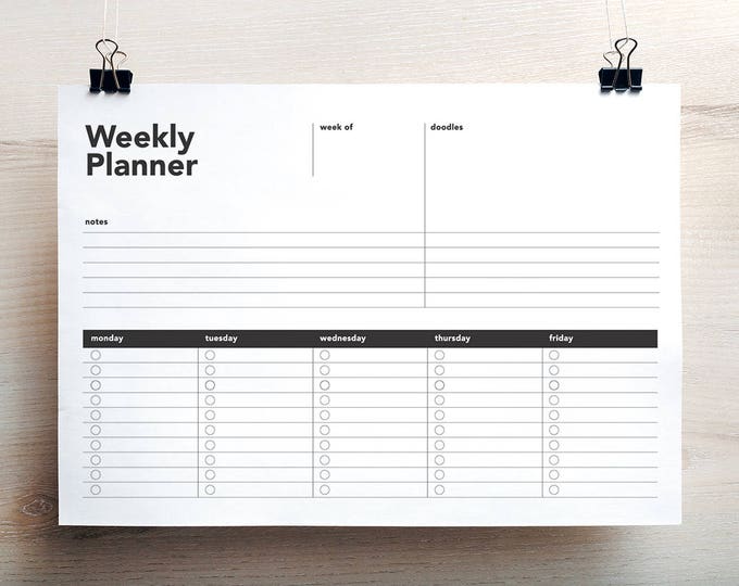 Printable Weekly Planner Weekly Agenda Planner Printable to - Etsy