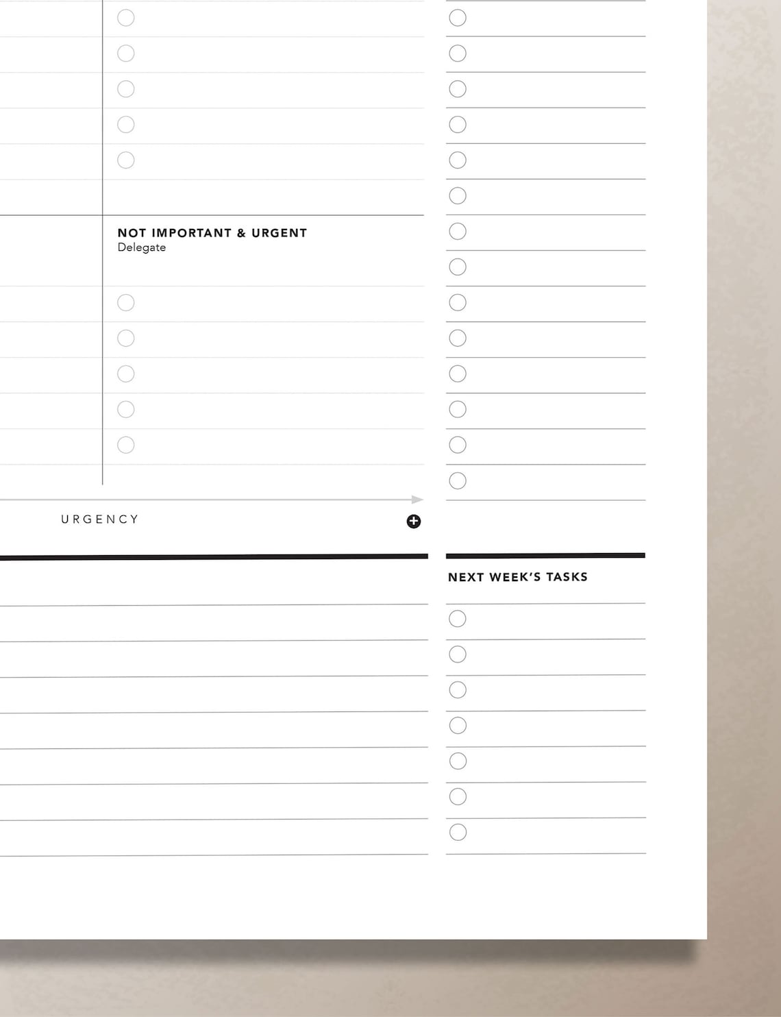 Weekly Task Priority Matrix, Eisenhower Matrix, Decision Matrix ...