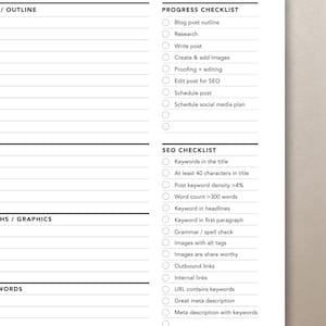 Blog Planner Worksheet, Blog Worksheet, Blogger, Blog Plan, Blogging ...