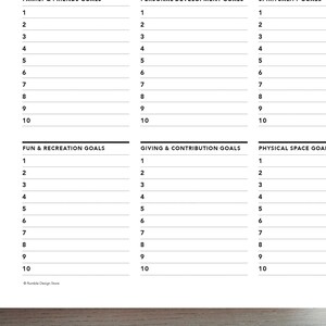 Level 10 Life Planner, Life Goals Tracker, Goal Planner Printable, Life ...