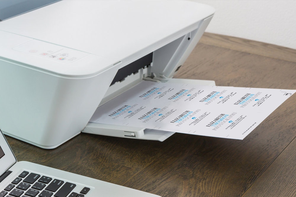 Calling Card, Printable Business Card Design, Editable Template, Blue ...