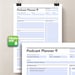 Podcast Planner Worksheet, Podcast Worksheet, Pod Cast, Podcast Plan ...