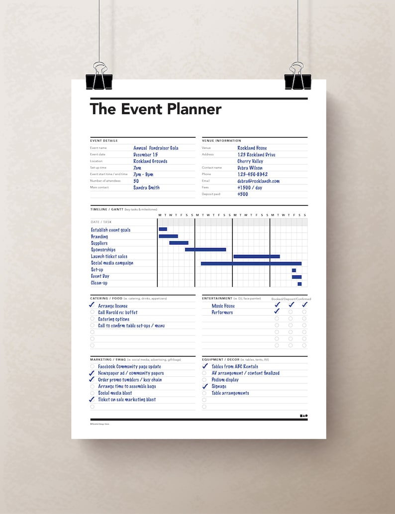 Event Planner Printable, Party Planner, Event Organizer, Birthday ...