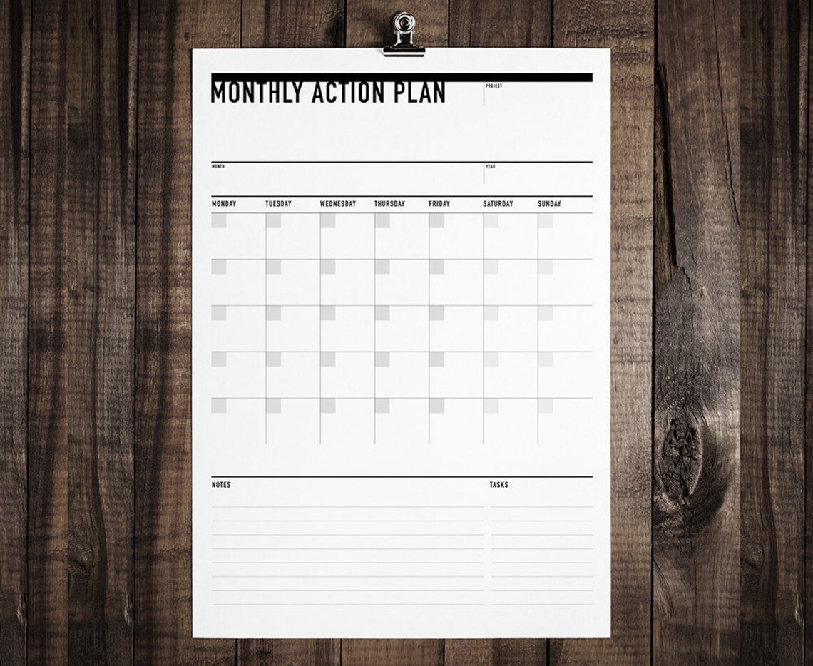 Printable Monthly Planner, Student Planner, Student Agenda, Printable ...