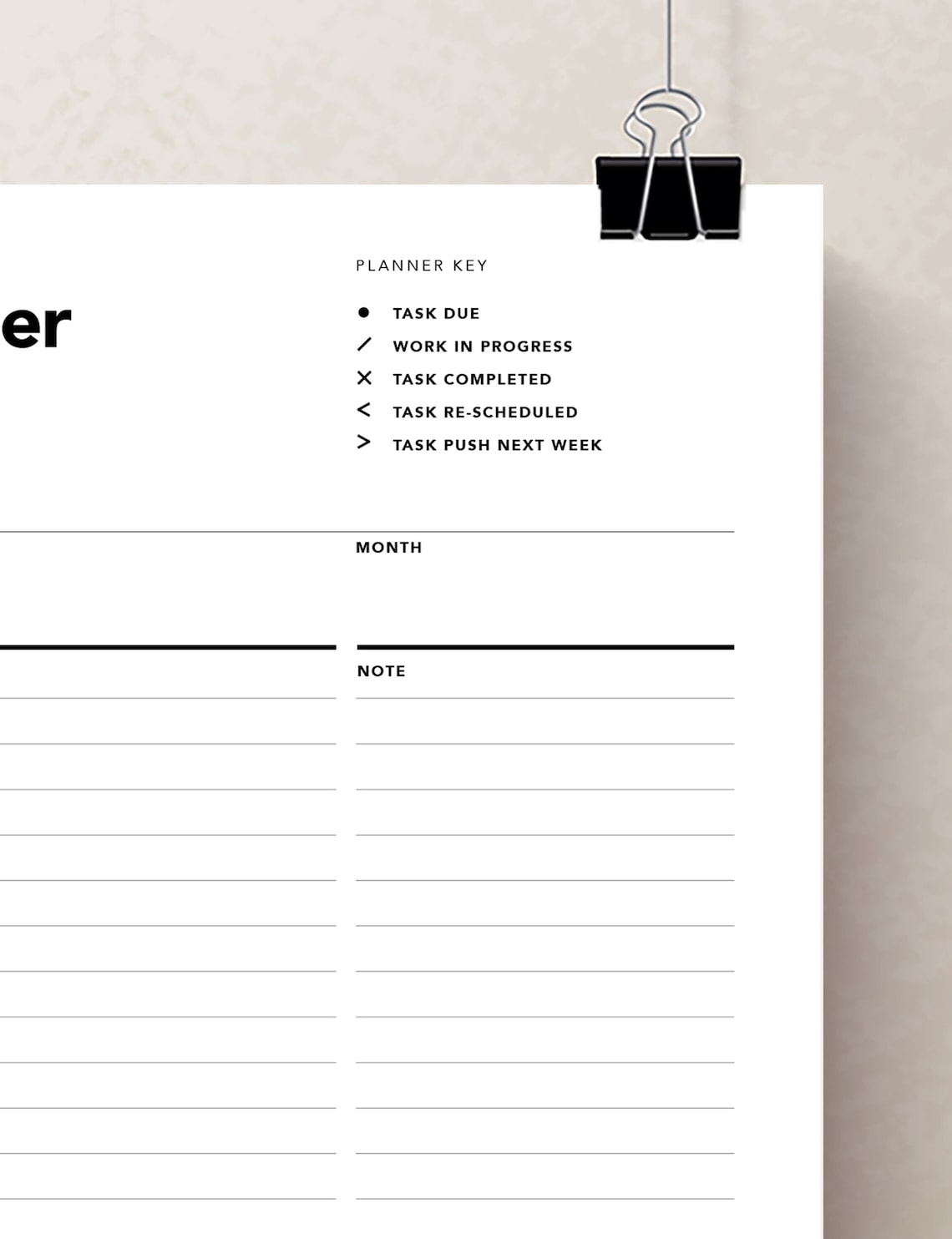 Alastair Method Weekly Planner, Column Task Planner, Task Flow Agenda ...
