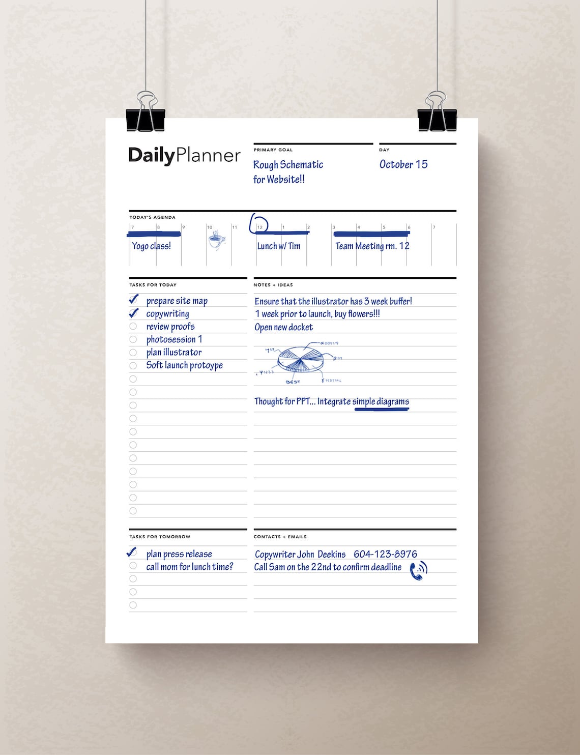 Daily Work Planner Life Planner Daily Agenda Printable To | Etsy