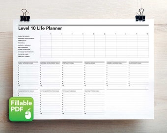 My Life Wheel Goal Setting Printables Personal - Etsy