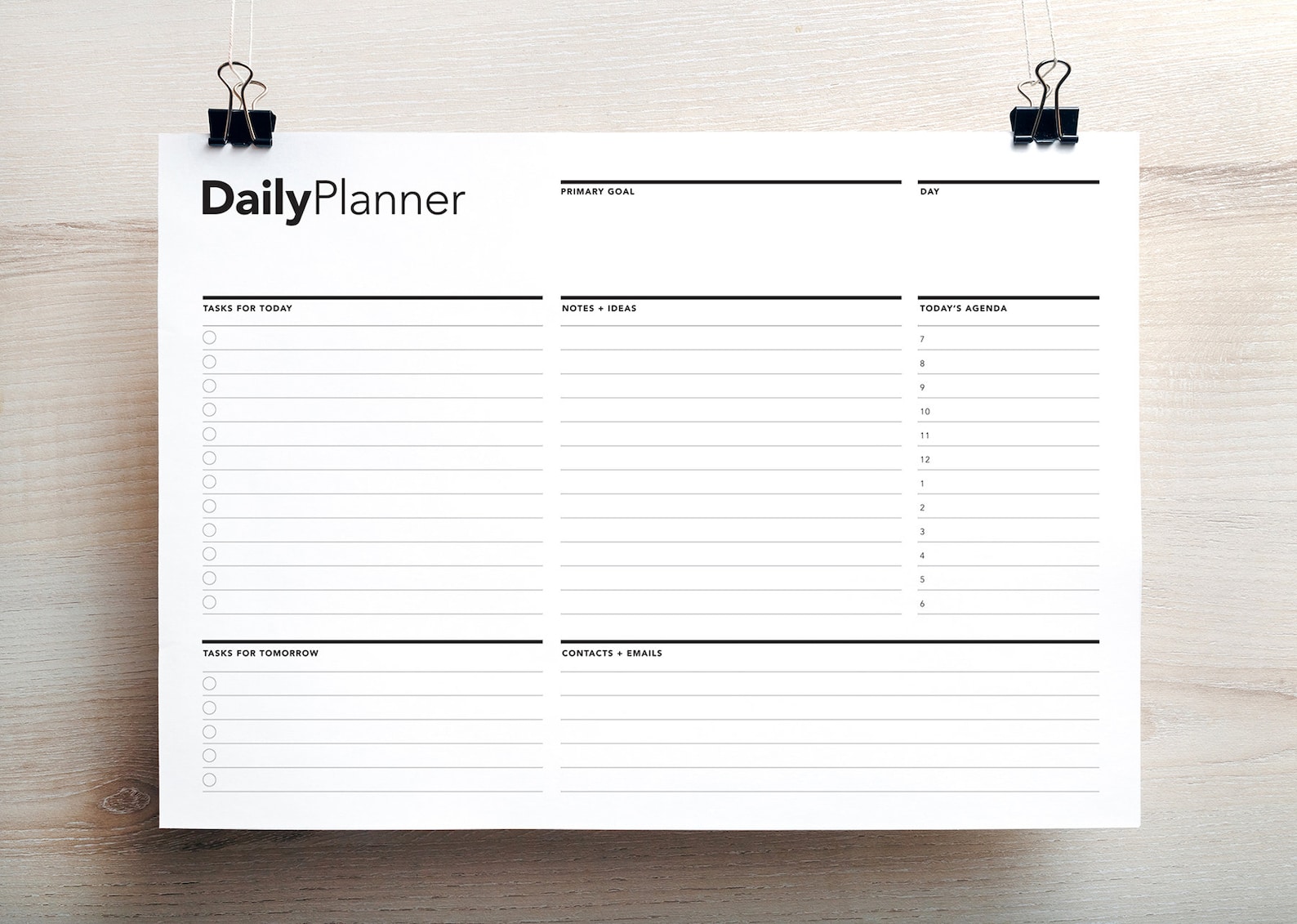 Daily Work Planner Life Planner Daily Agenda Printable to - Etsy