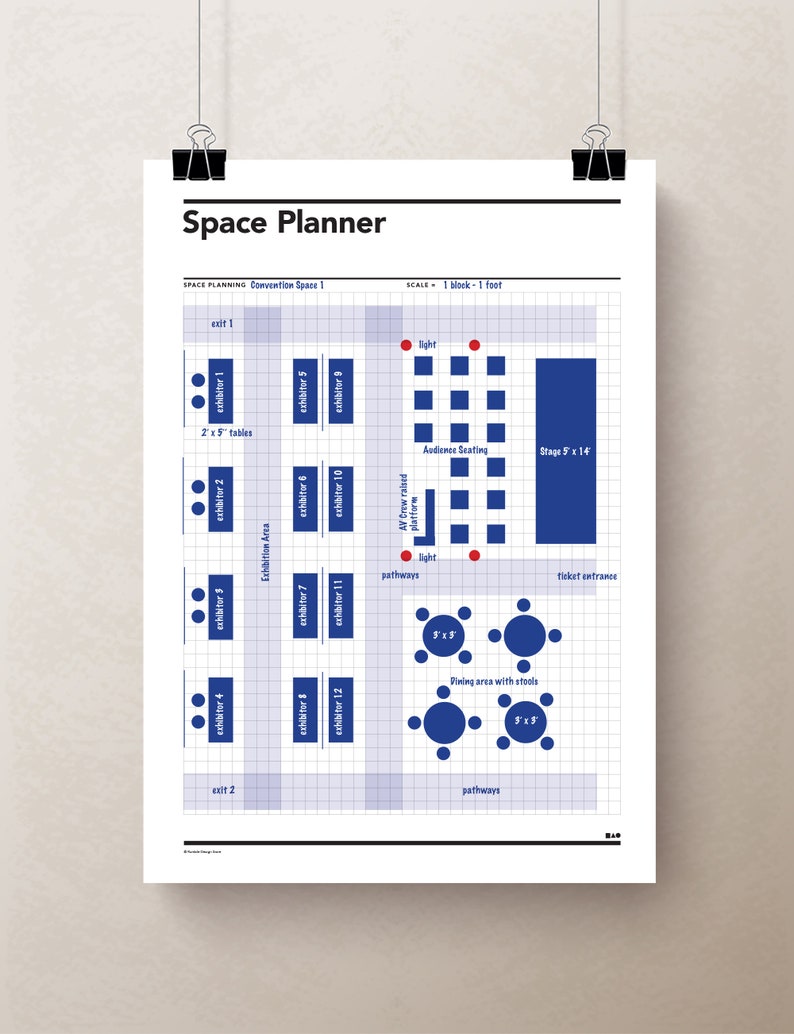Floor Plan Grid Paper, Space Planner, Graph Paper, Event Layout ...