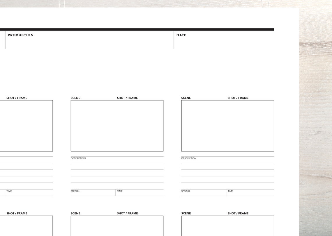 Printable Storyboard Planner Template, Filmmaker Planner, Storyboard ...